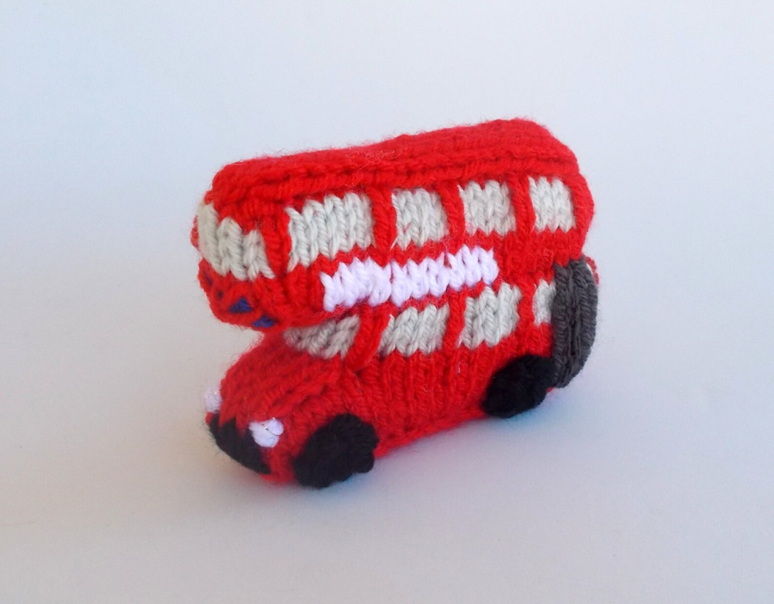Mini Double Decker Bus Knitted Soft Toy Christmas Ornament | Etsy