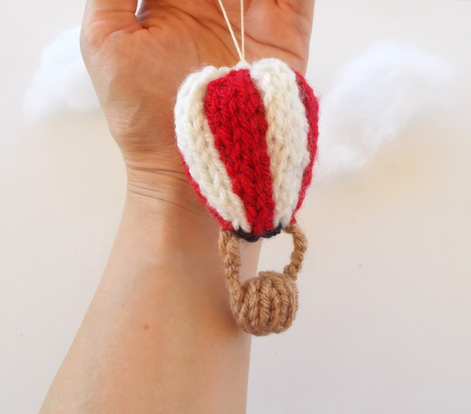 Miniature Knitted Hot Air Balloon Soft Ornament Kids Room - Etsy