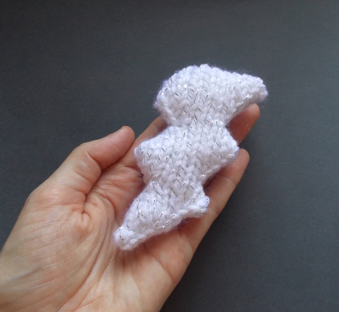 Mini Lightning Bolt Knitted Stuffed Ornament - Unique Decor - Stocking ...