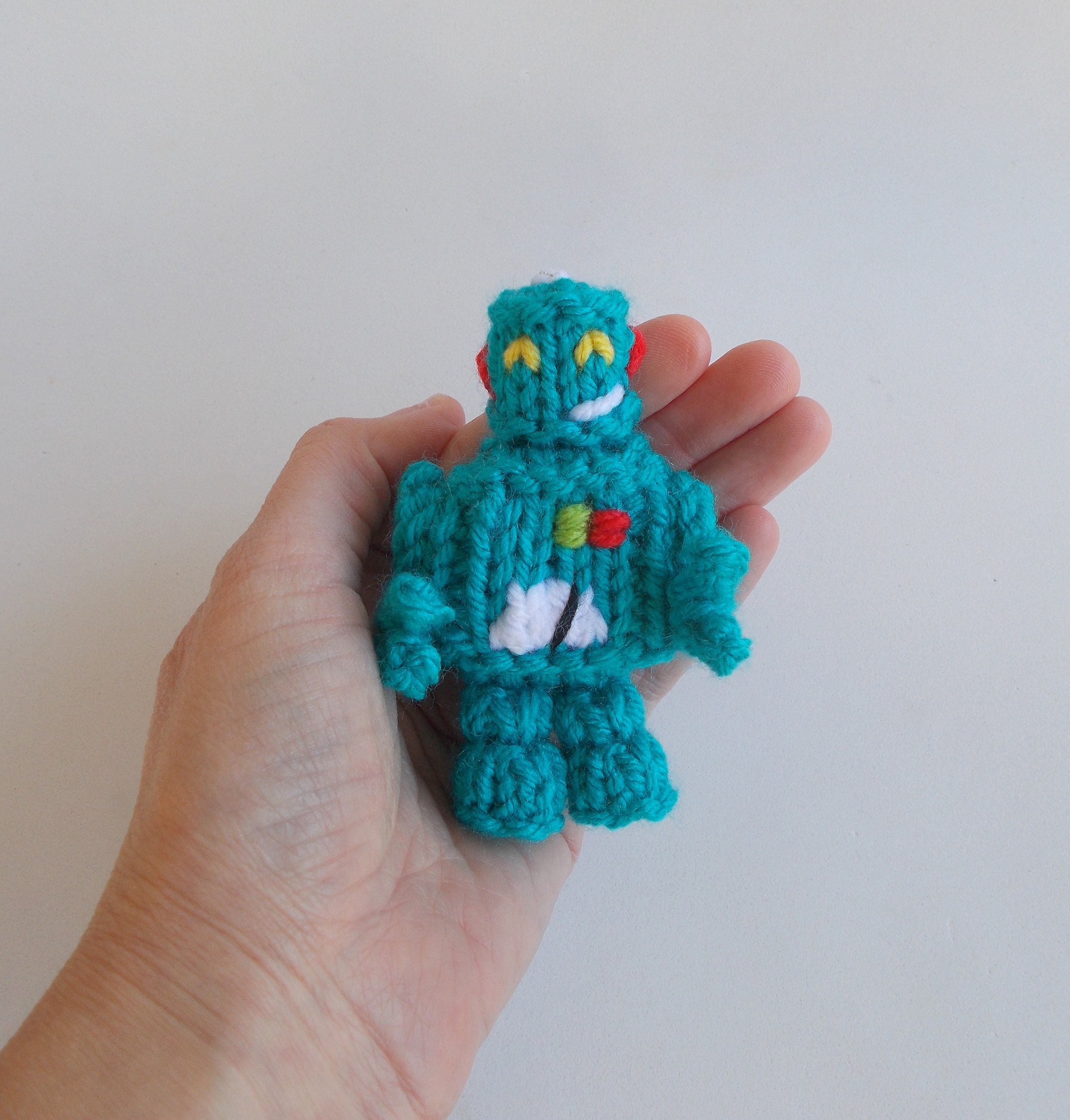Mini Robot Knitted Soft Ornament Unique Soft Ornament - Etsy