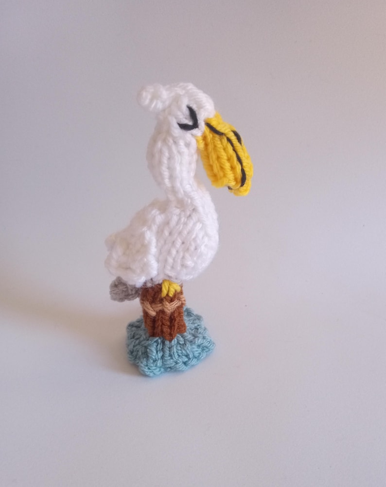Mini Pelican Knitted Stuffed Ornament - Cute Bird Ornament - Nautical ...