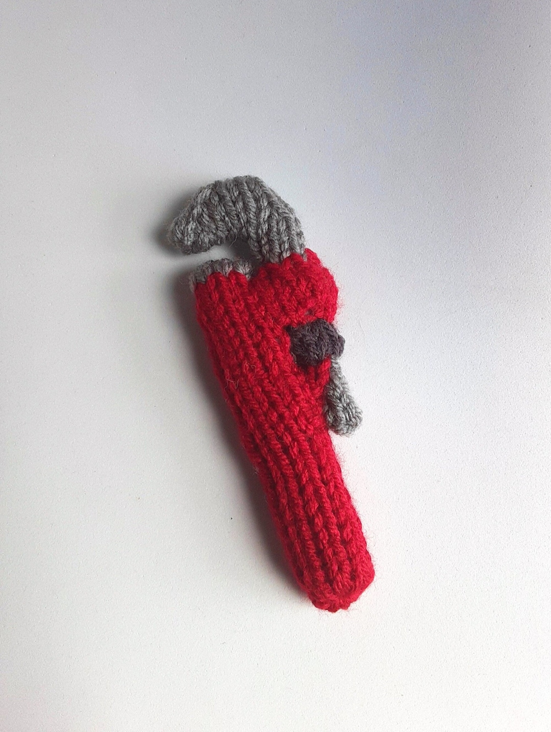 Mini Pipe Wrench Knitted Stuffed Ornament - Hardware Ornament ...