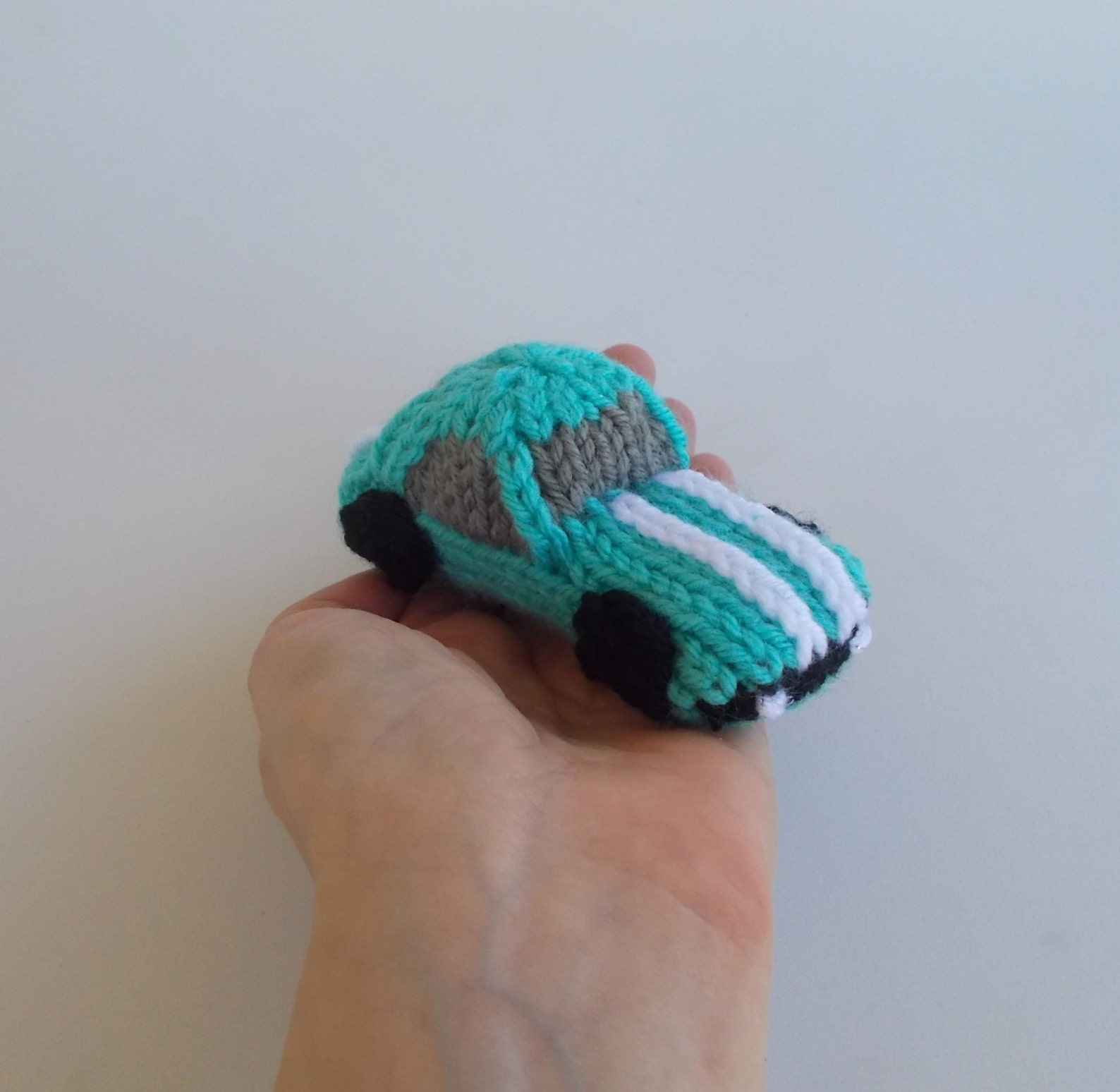 Mini Muscle Car Knitted Stuffed Toy - Sports Car Ornament - Kids Room ...