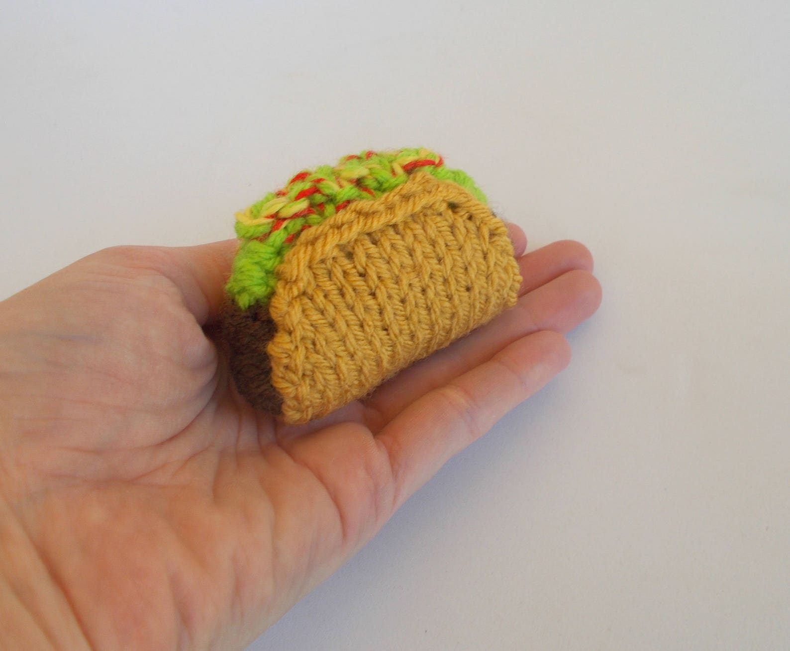 Miniature Taco Knitted Soft Ornament - Mexican Decoration - Southwest ...