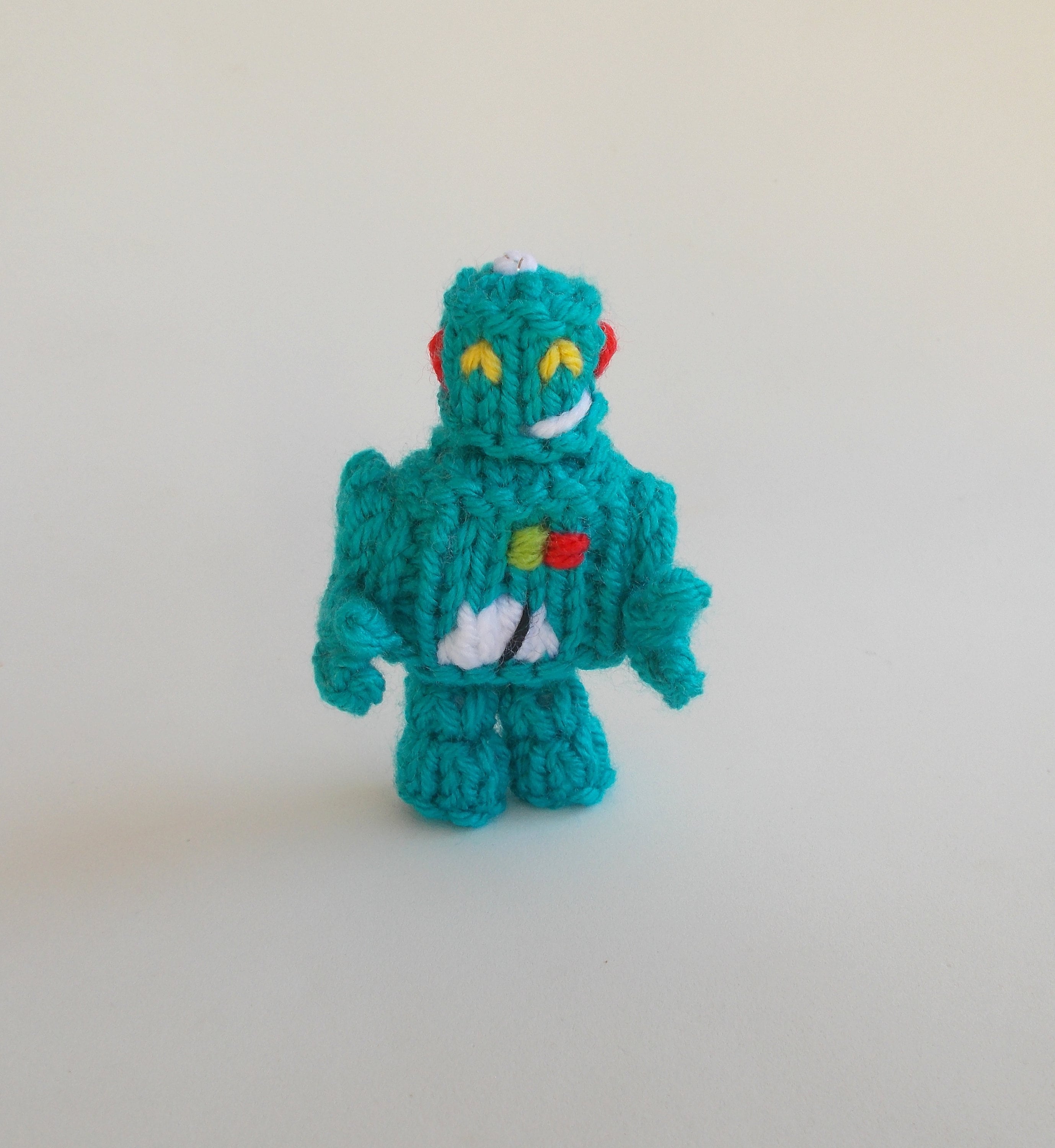 Mini Robot Knitted Soft Ornament Unique Soft Ornament - Etsy