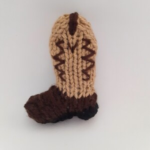 Miniature Cowboy Boot Knitted Soft Ornament - Western Ornament - Unique ...