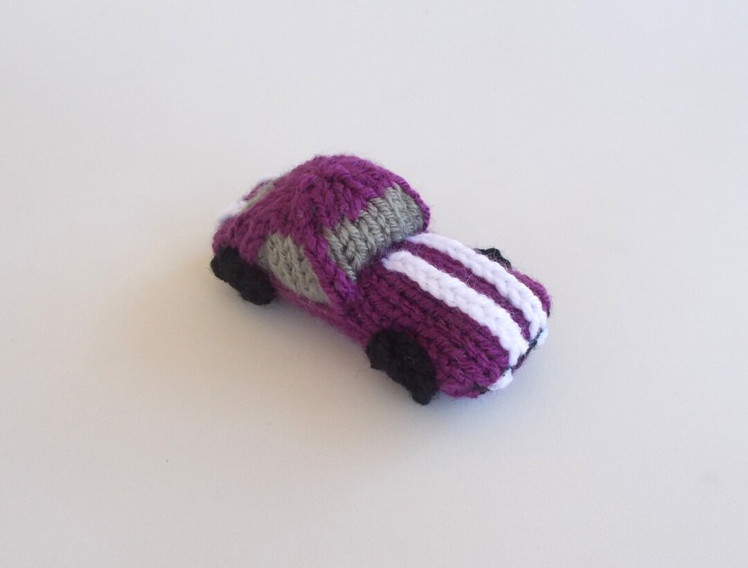 Mini Muscle Car Knitted Stuffed Toy - Sports Car Ornament - Kids Room ...