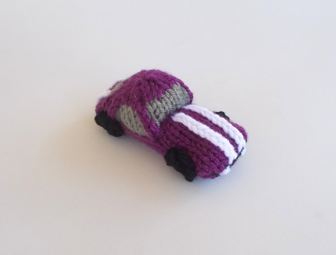 Mini Muscle Car Knitted Stuffed Toy Sports Car Ornament - Etsy