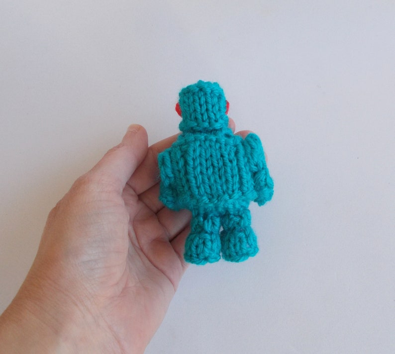 Mini Robot Knitted Soft Ornament Unique Soft Ornament - Etsy