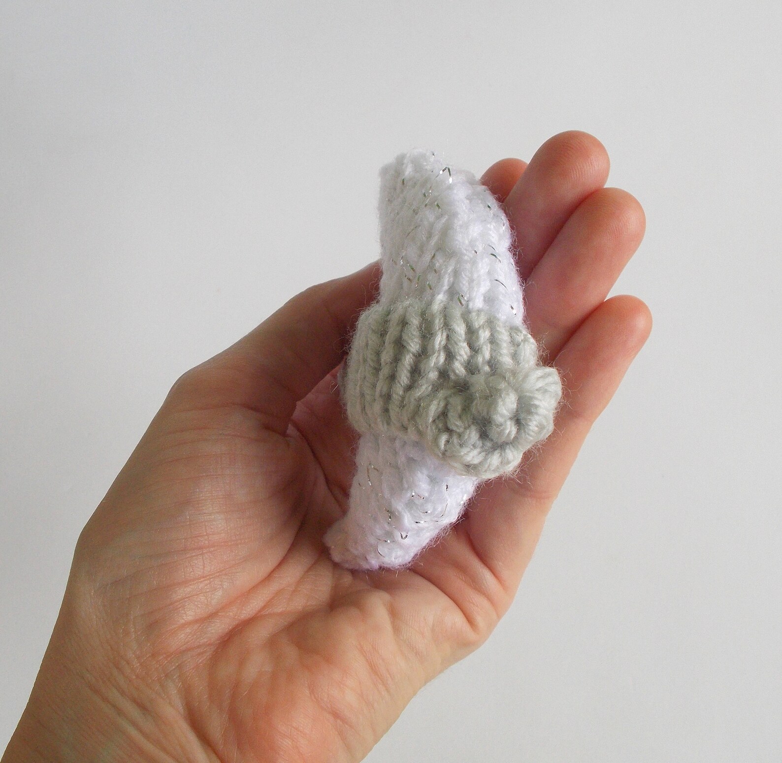 Mini Crescent Moon With Cloud Knitted Stuffed Ornament - Etsy