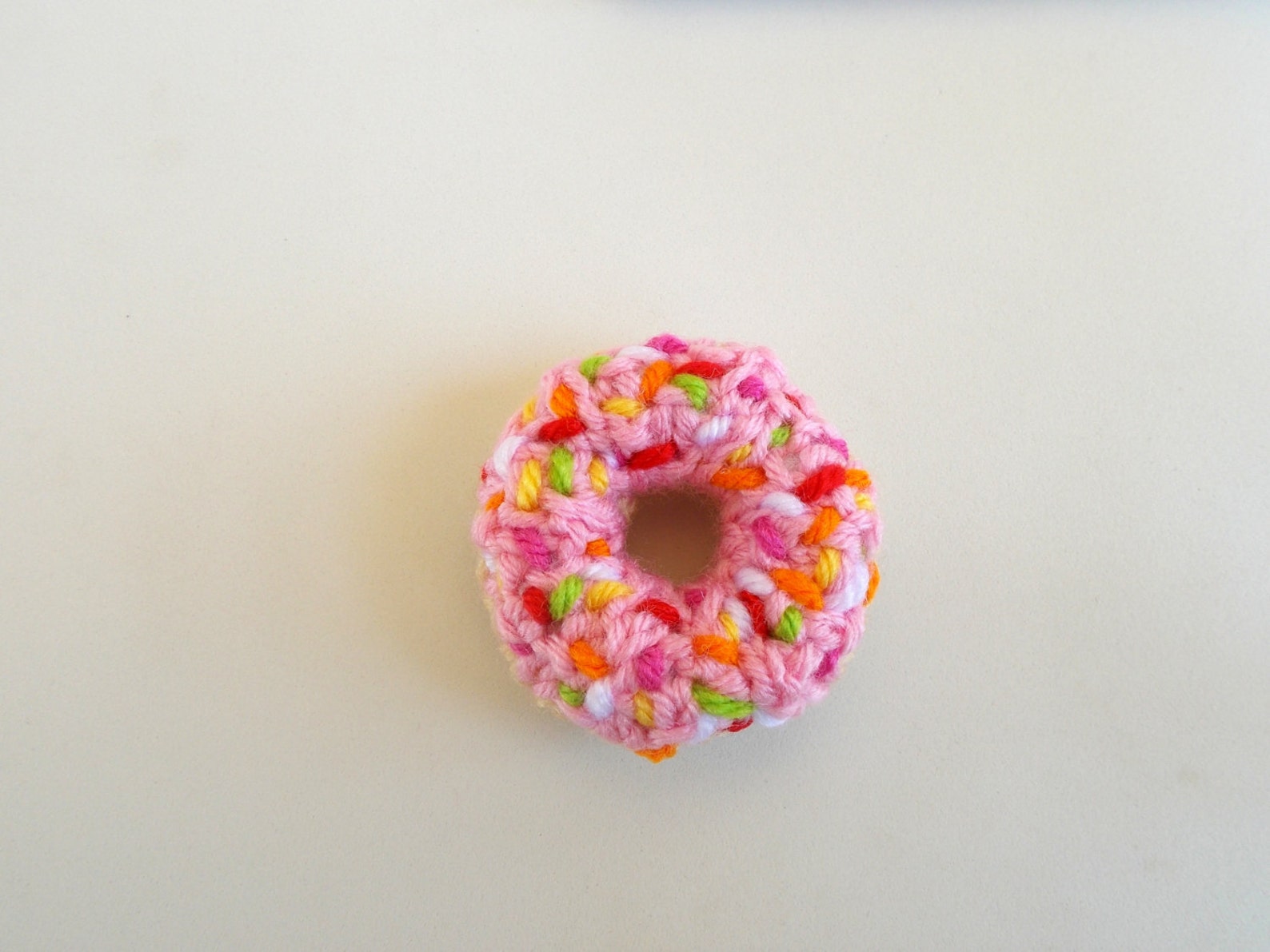 Mini Pink Donut Knitted Stuffed Ornament Kids Room Decor - Etsy