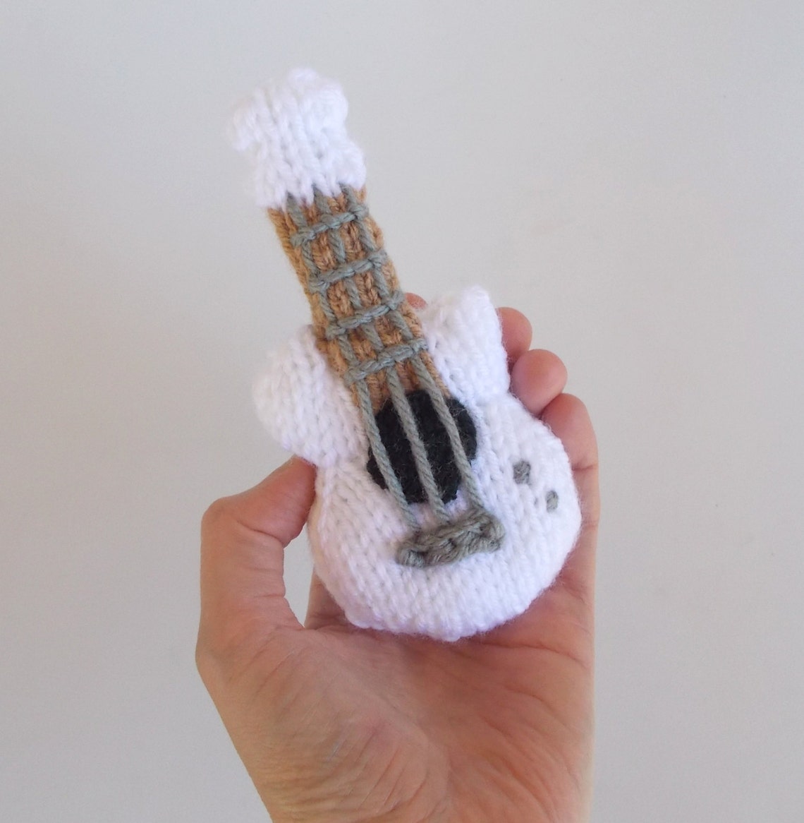 Mini Guitar Knitted Soft Toy Acoustic Style Boys Stuffed - Etsy