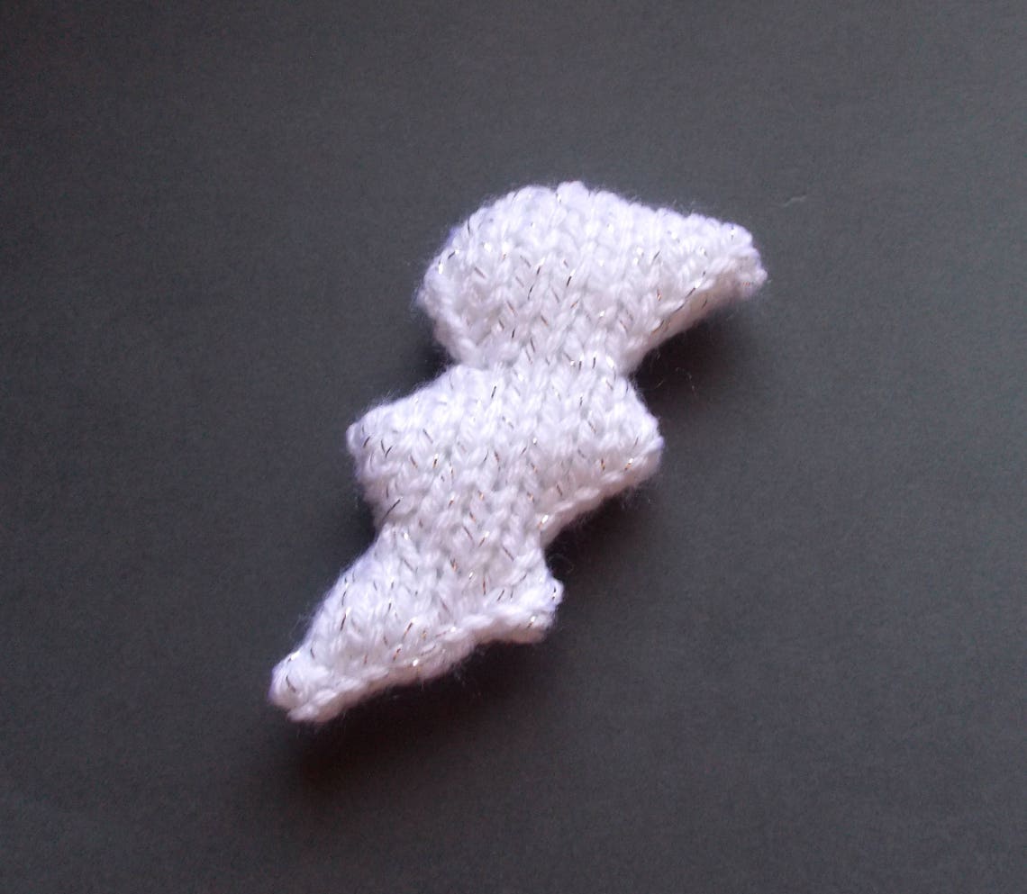 Mini Lightning Bolt Knitted Stuffed Ornament Unique Decor | Etsy