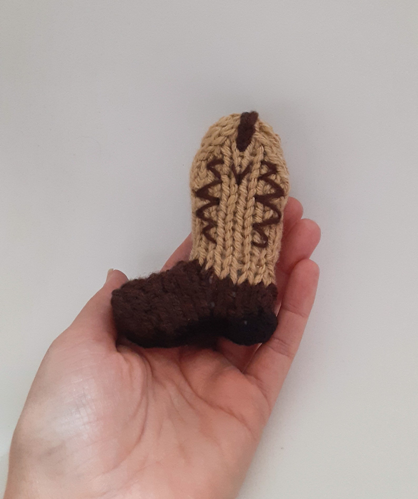 Miniature Cowboy Boot Knitted Soft Ornament Western Ornament - Etsy UK