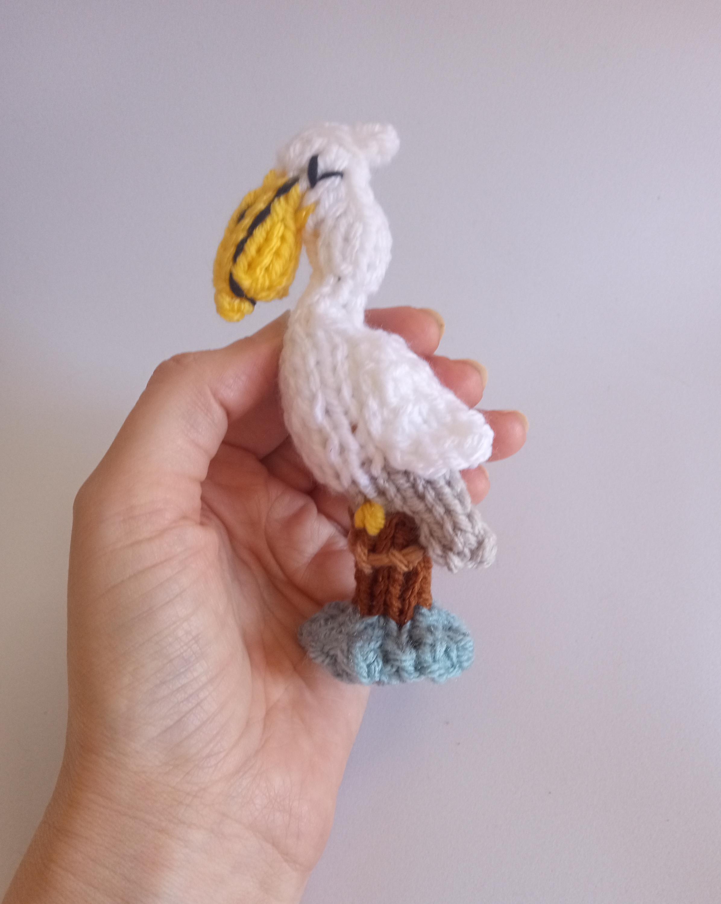 Mini Pelican Knitted Stuffed Ornament - Cute Bird Ornament - Nautical ...