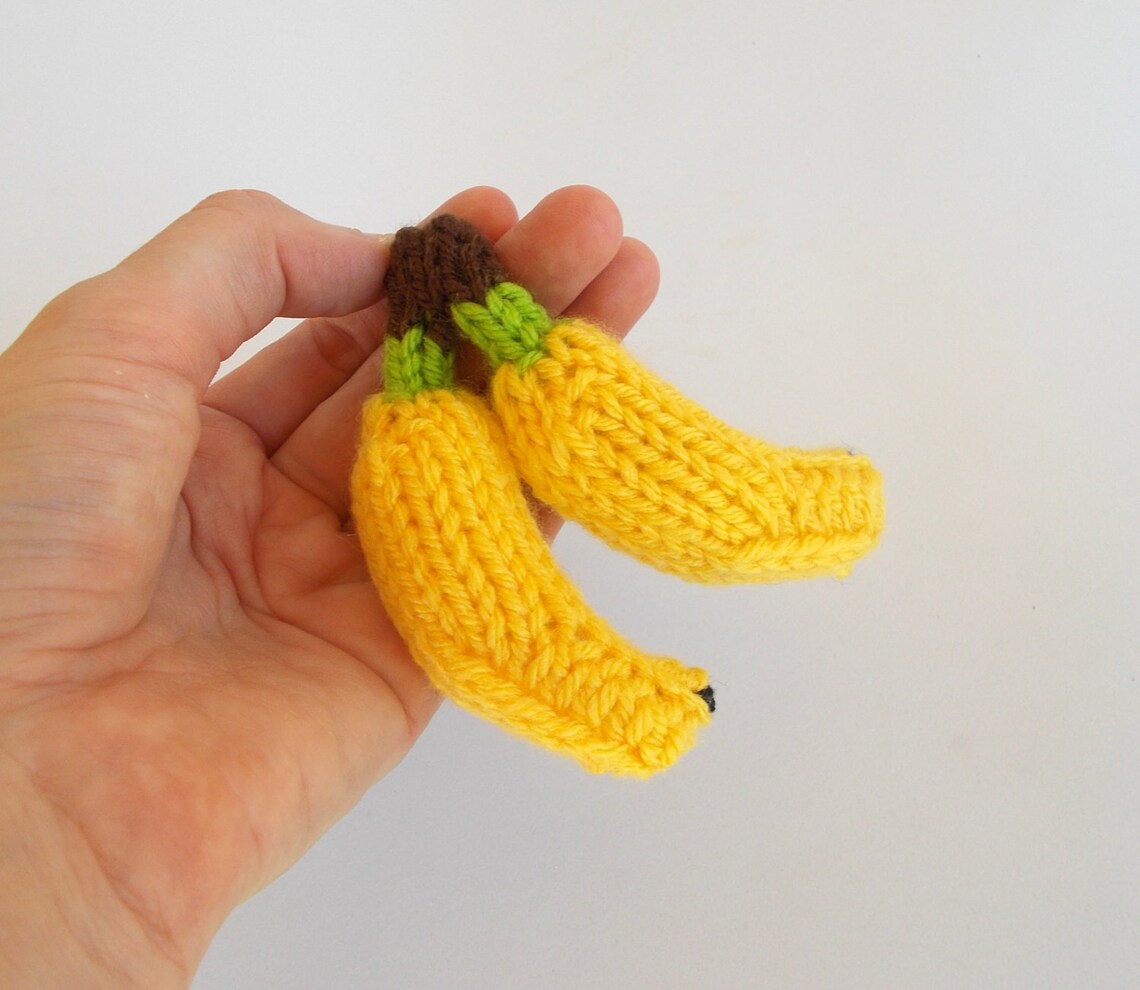 Mini Bananas Knitted Stuffed Ornament Kids Room Decor Play - Etsy
