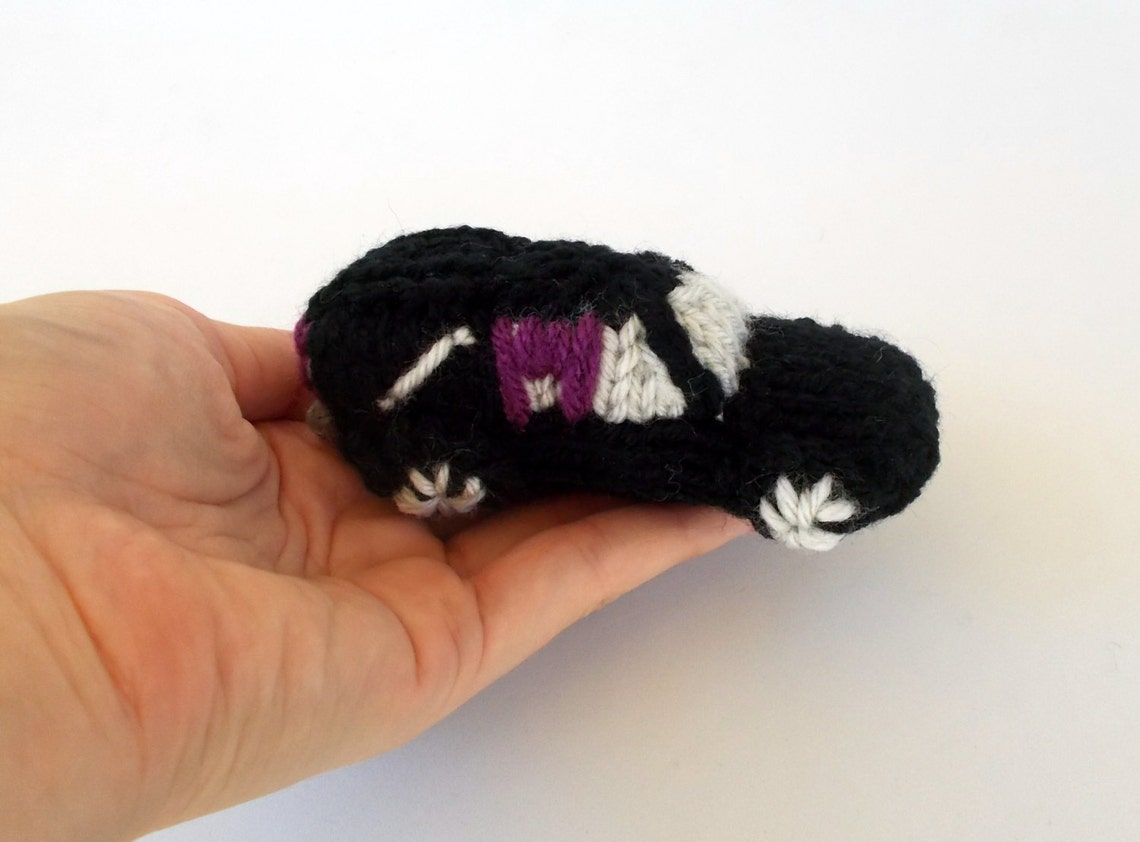 Miniature Hearse Knitted Soft Toy Model Vehicle Halloween - Etsy