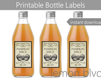 Gillywater Bottle Labels Harry Potter Instant Digital | Etsy