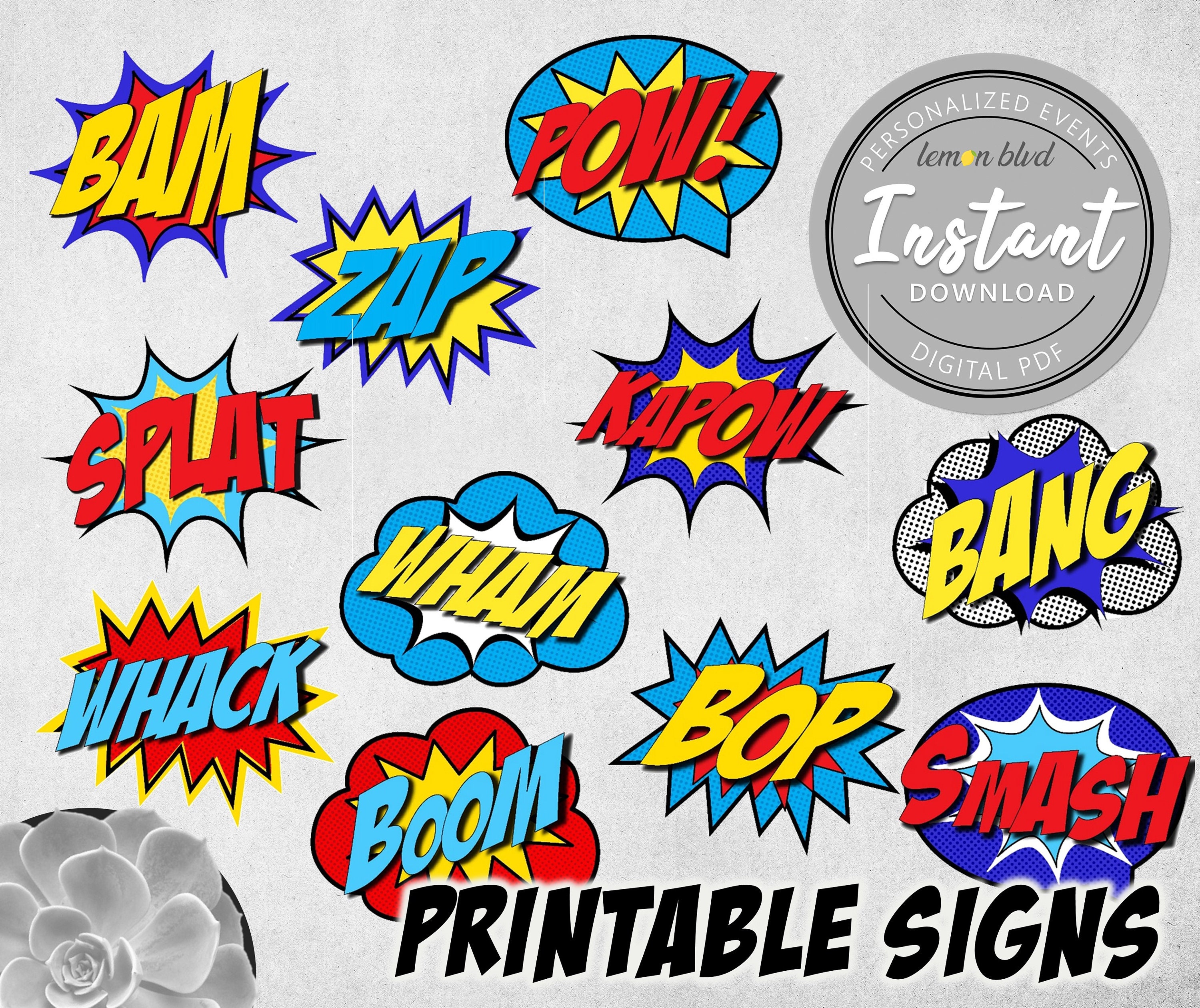 Printable Superhero Words