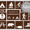 Camping Signs Printable: Rustic Campground Decor (PDF Download, 8x8 ...