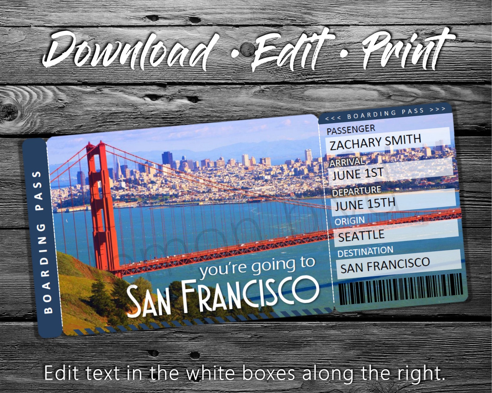 Surprise California Trip Ticket Los Angeles San Diego & - Etsy