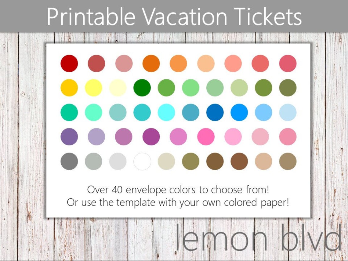 Surprise Trip Ticket Envelope | Printable Envelopes | Instant Digital ...