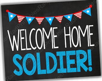 Welcome Soldier Sign | Etsy