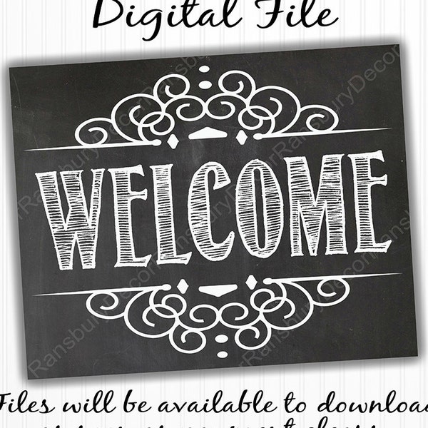 Welcome Chalkboard - Etsy