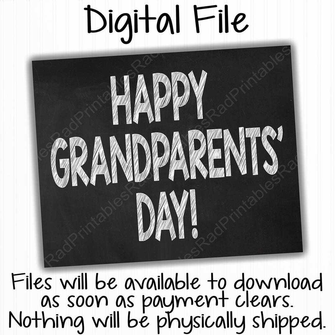 Happy Grandparents' Day Sign Instant Download Printable - Etsy