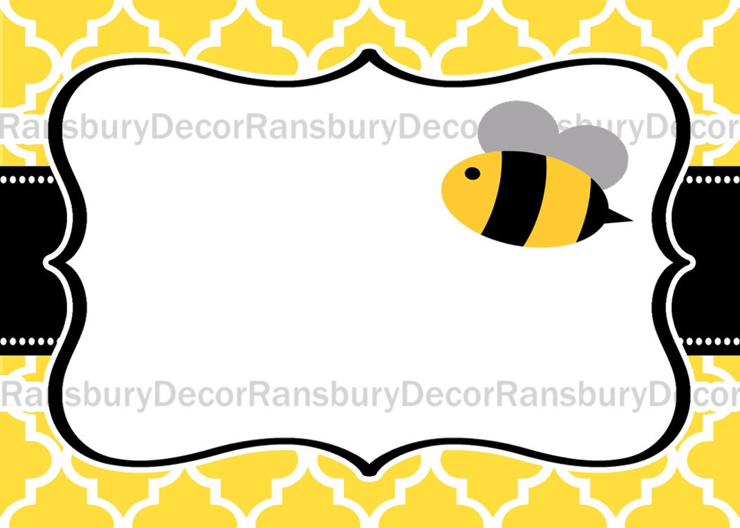 Mom to Bee Tent Card Food Tent Bee Theme Baby Sprinkle - Etsy