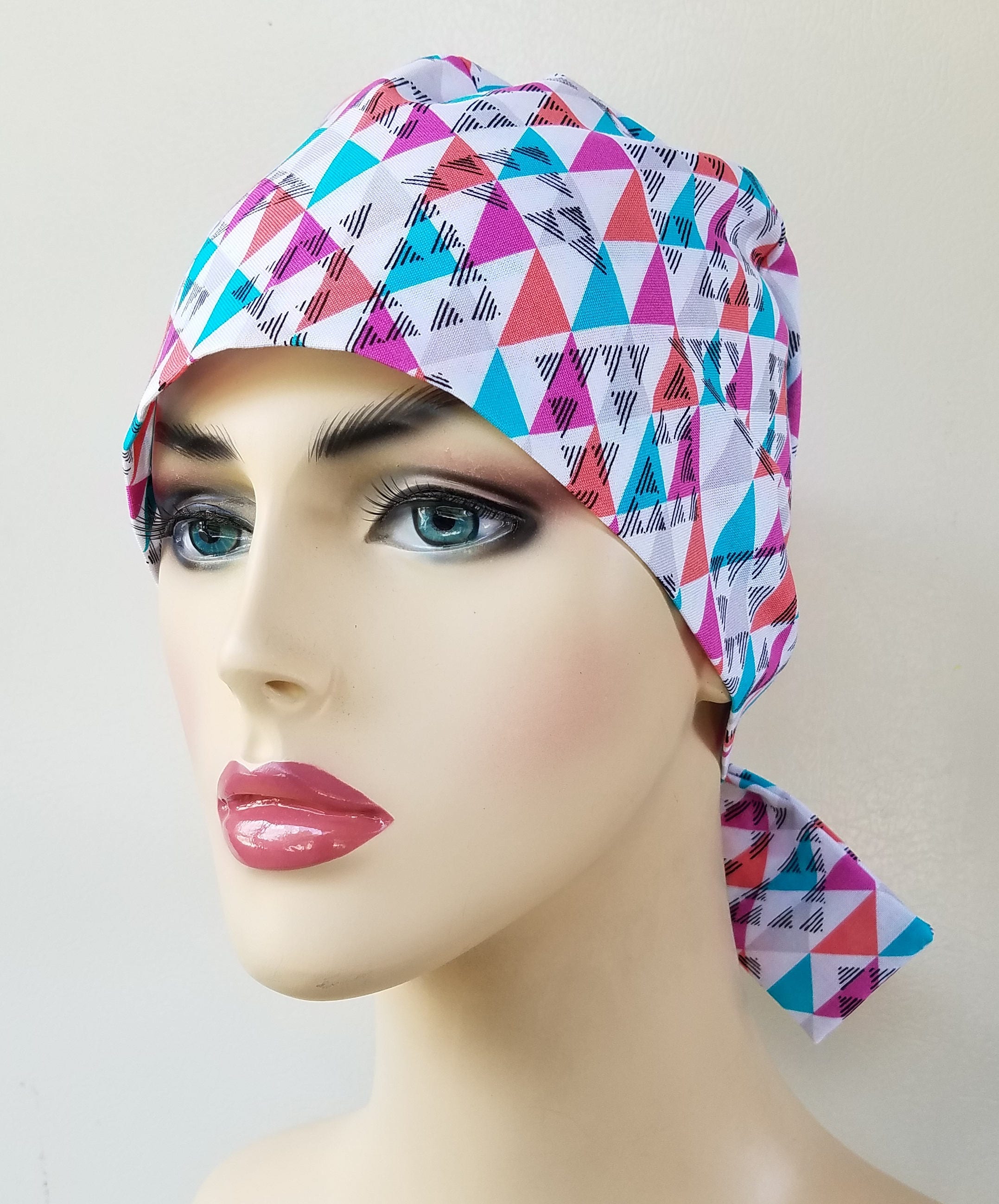 Womans skull tie back scrub hat, scrub hat for women, scrub hat, scrub ...
