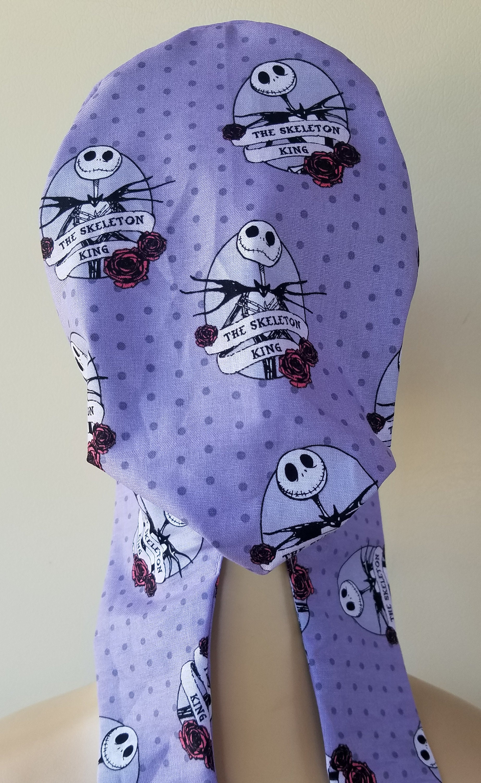 Pixie scrub cap, Jack Skellington scrub hat for women, pixie scrub hat ...