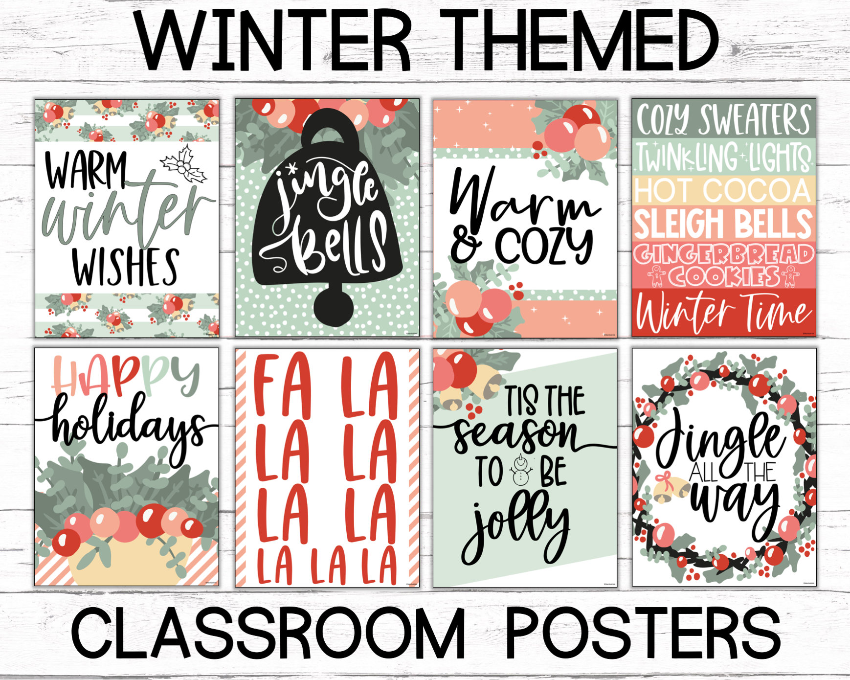 Christmas Classroom Posters, Classroom Decor, Holiday Posters ...
