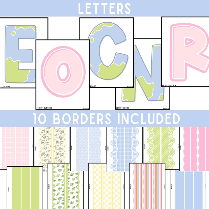 Earth Day Bulletin Board Kit, Spring Classroom Decor, Environmental ...