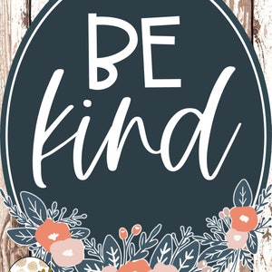 Floral Farmhouse Classroom Posters Farmhouse Posters Growth | Etsy