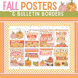 Fall Classroom Posters, Autumn Bulletin Borders, Fall Bulletin Board ...