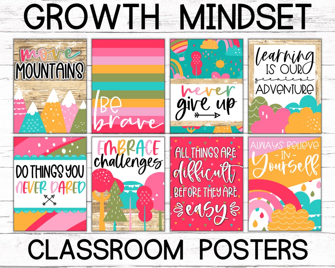 Classroom Posters, Growth Mindset Posters, Motivational Quotes ...