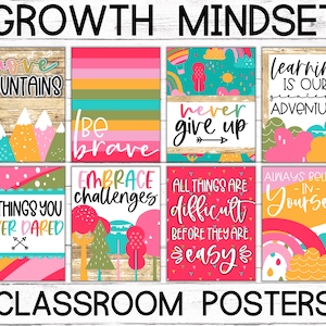 Classroom Posters, Growth Mindset Posters, Motivational Quotes ...