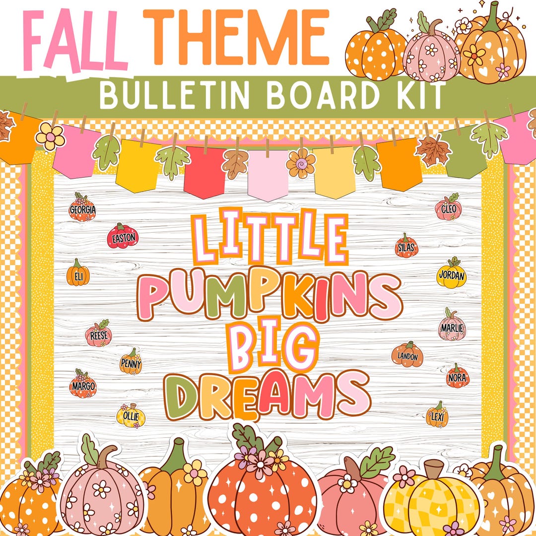 Fall Bulletin Board Kit, Autumn Pumpkins Decor, Welcome to Our Patch ...