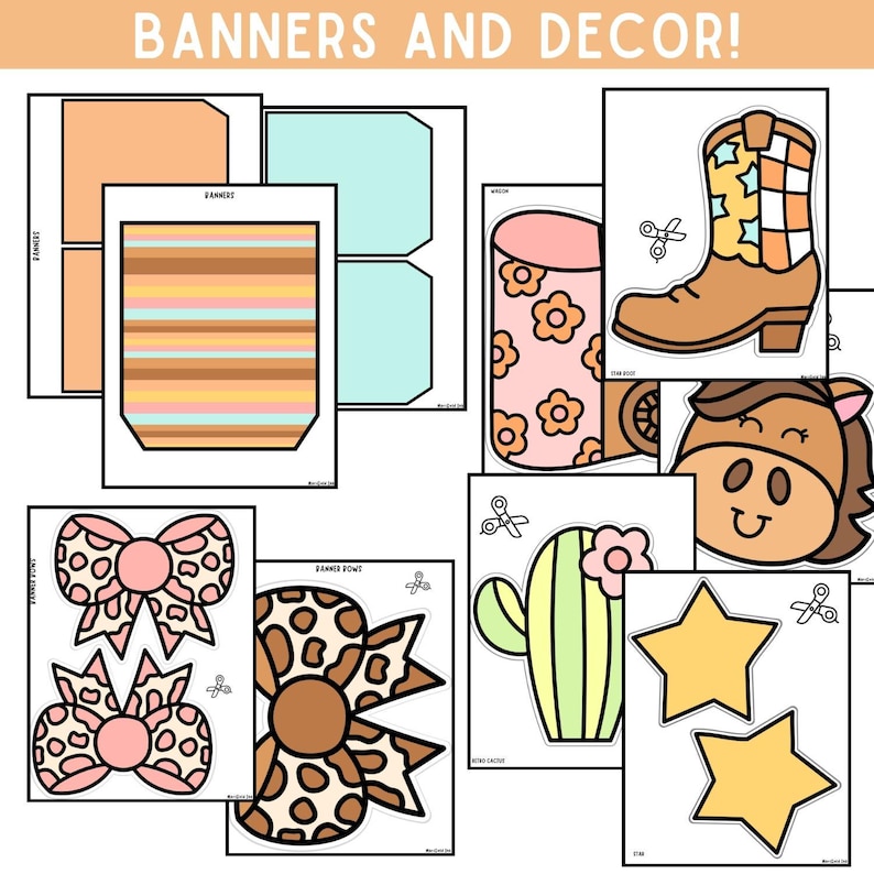 Retro Western Bulletin Board Kit, Wanted Door Decor, Student Self ...