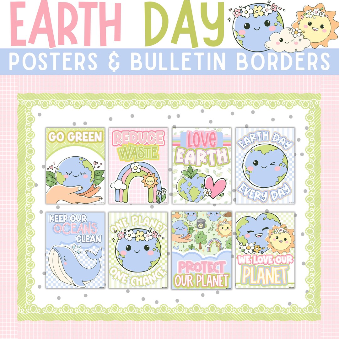 Earth Day Classroom Posters, Teacher Printable, Editable Powerpoint ...