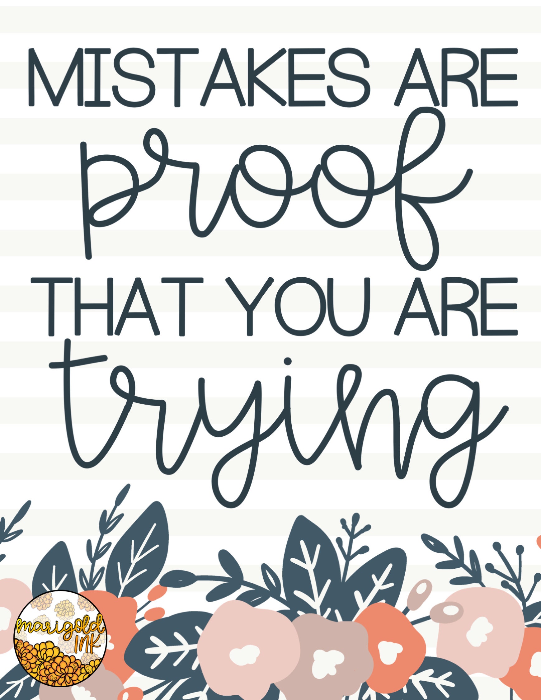 Floral Farmhouse Classroom Posters, Farmhouse Posters, Growth Mindset ...