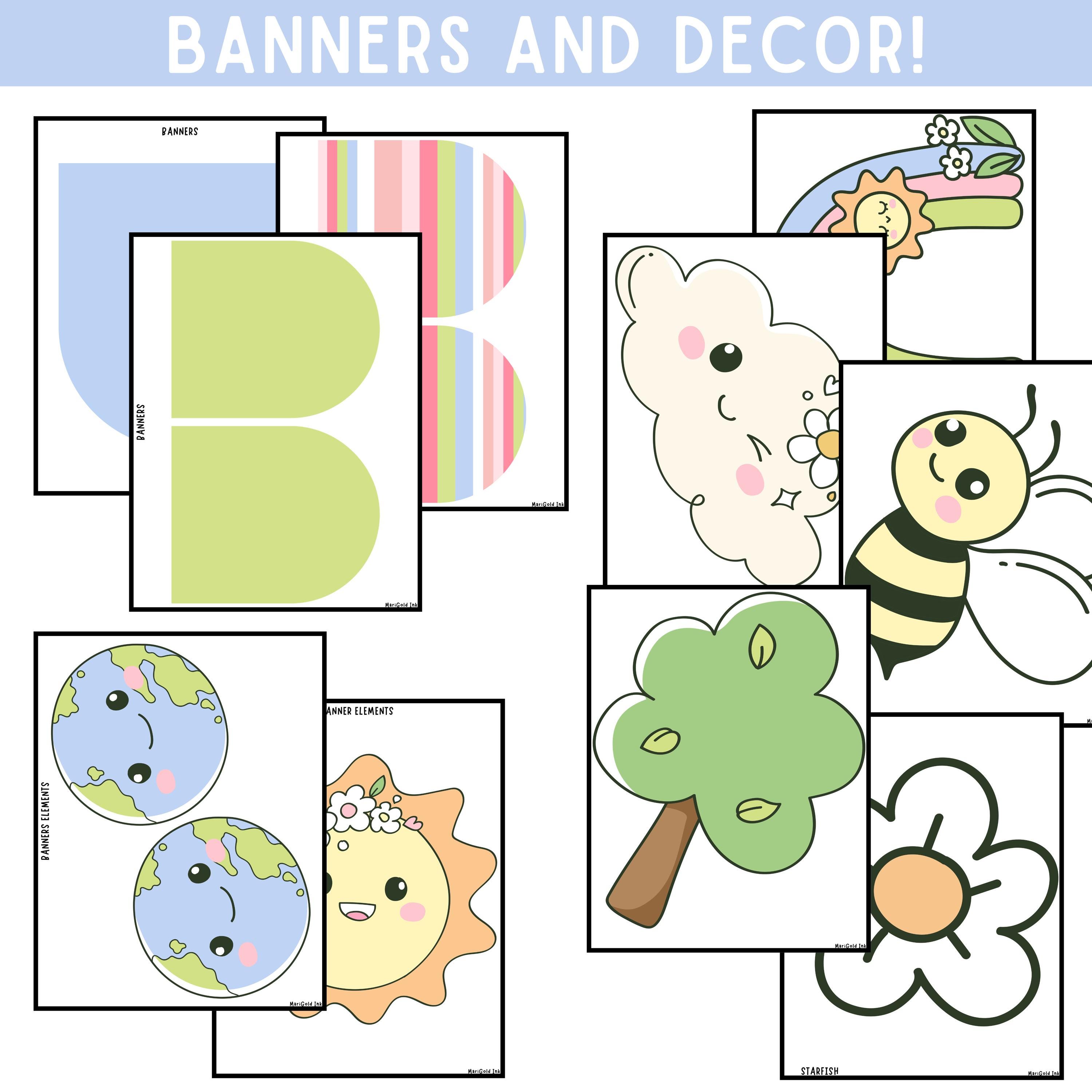 Earth Day Bulletin Board Kit, Spring Classroom Decor, Environmental ...