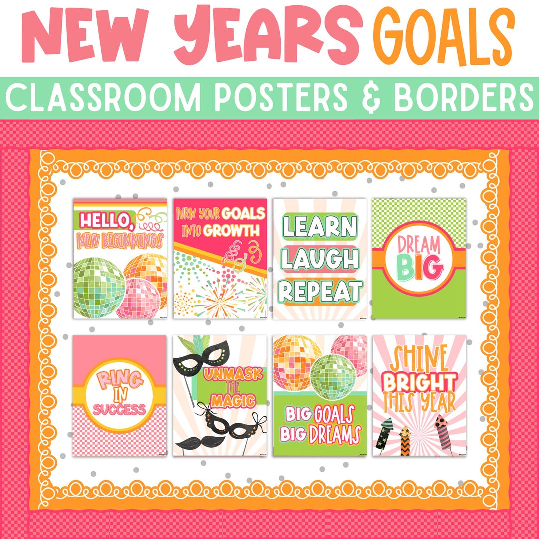 2026 New Year Classroom Posters, New Year Goals Theme, January ...