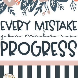 Floral Farmhouse Classroom Posters Farmhouse Posters Growth | Etsy