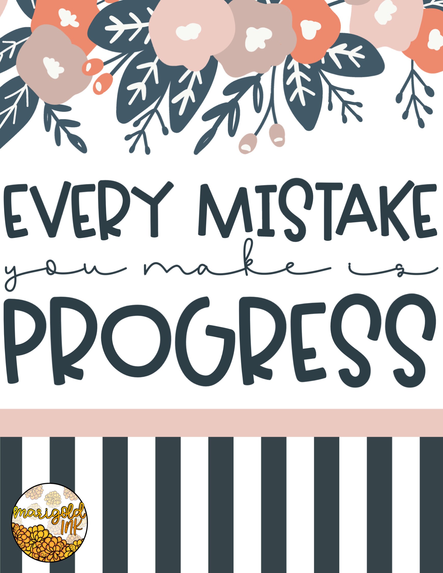 Floral Farmhouse Classroom Posters, Farmhouse Posters, Growth Mindset ...