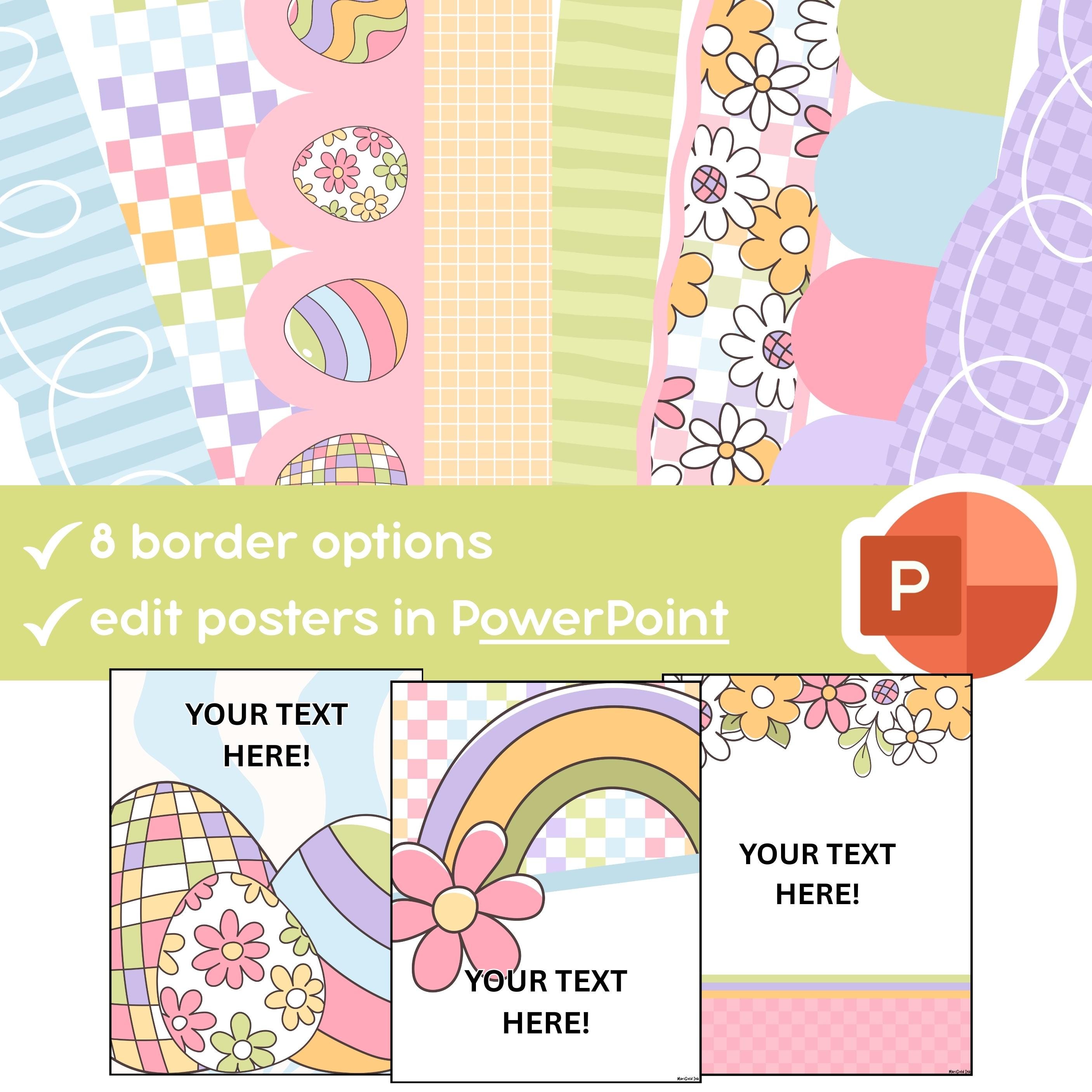 Editable Groovy Spring Classroom Posters, April Bulletin Board Ideas ...
