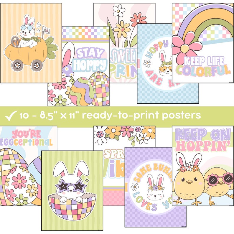Editable Groovy Spring Classroom Posters, April Bulletin Board Ideas ...