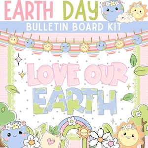 Earth Day Bulletin Board Kit, Spring Classroom Decor, Environmental ...