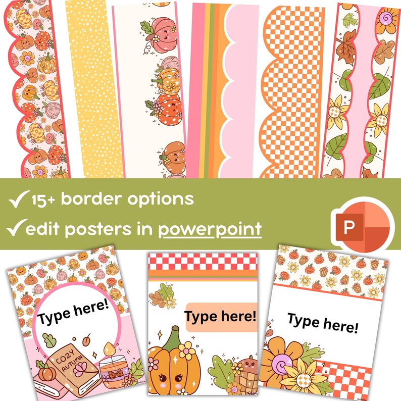 Fall Classroom Posters, Autumn Bulletin Borders, Fall Bulletin Board ...